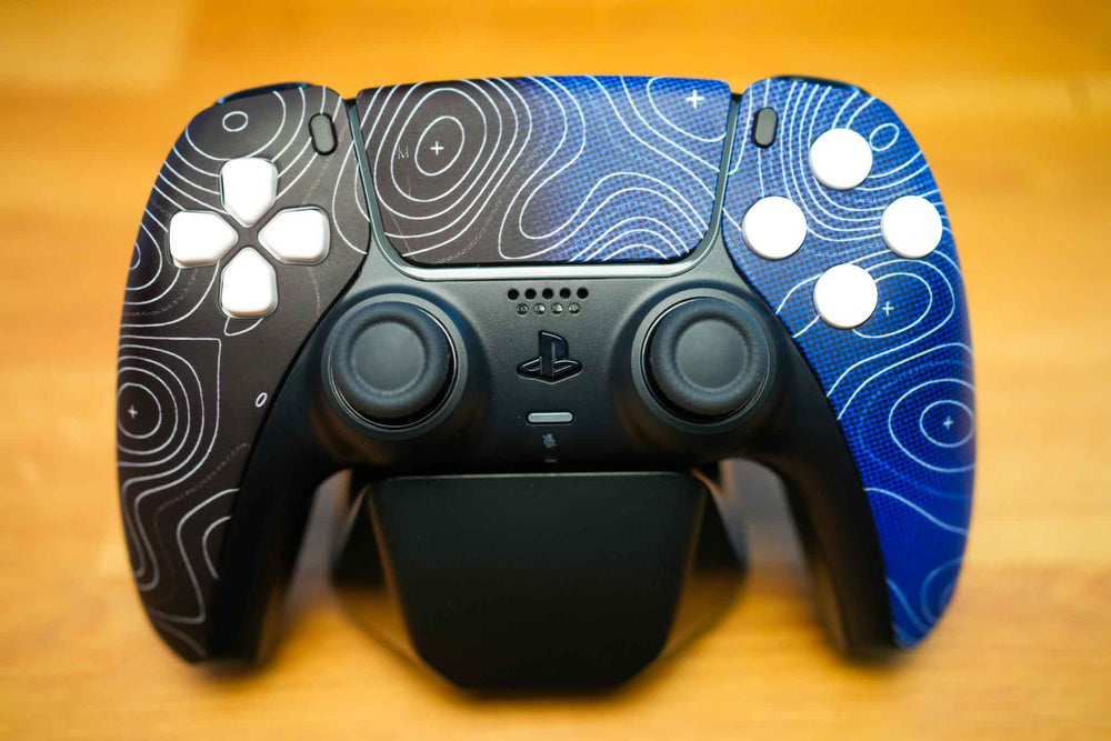 Quick Ships Dual Damascus Blue Pro Cinch PS5